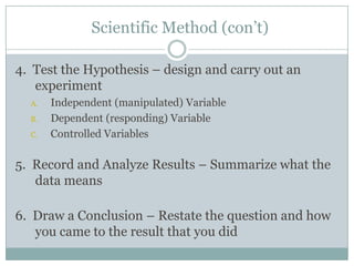 The scientific method academy | PPT