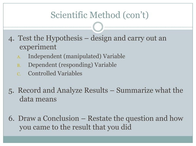 The scientific method academy | PPT