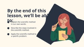 The Scientific Method Science Presentation in Midnight Blue Yellow Hand ...