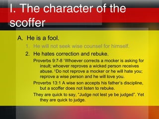 The People of Proverbs (Part 5): The Scoffer | PPT