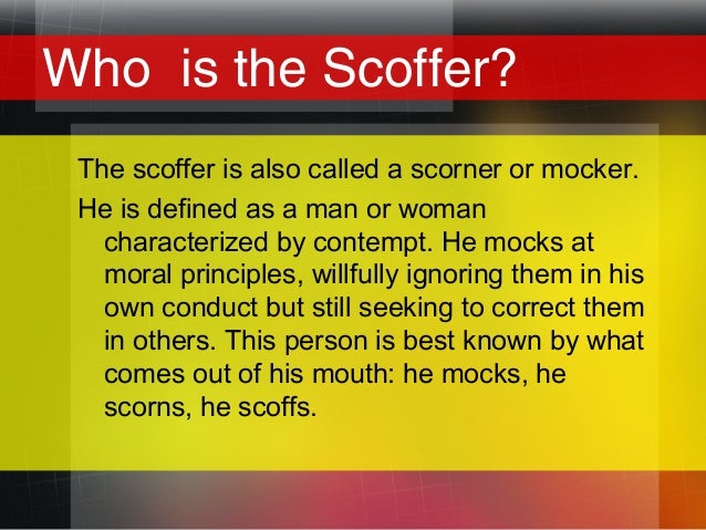 The People of Proverbs (Part 5): The Scoffer
