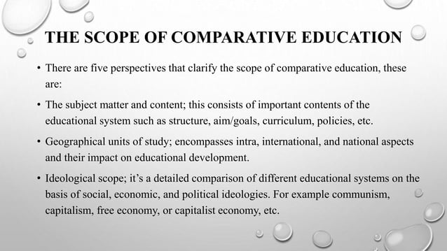 The Scope of Comparative Education.pptx | Education