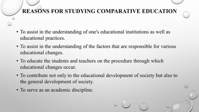 The Scope of Comparative Education.pptx | Education