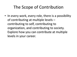 The scope of contribution | PPT