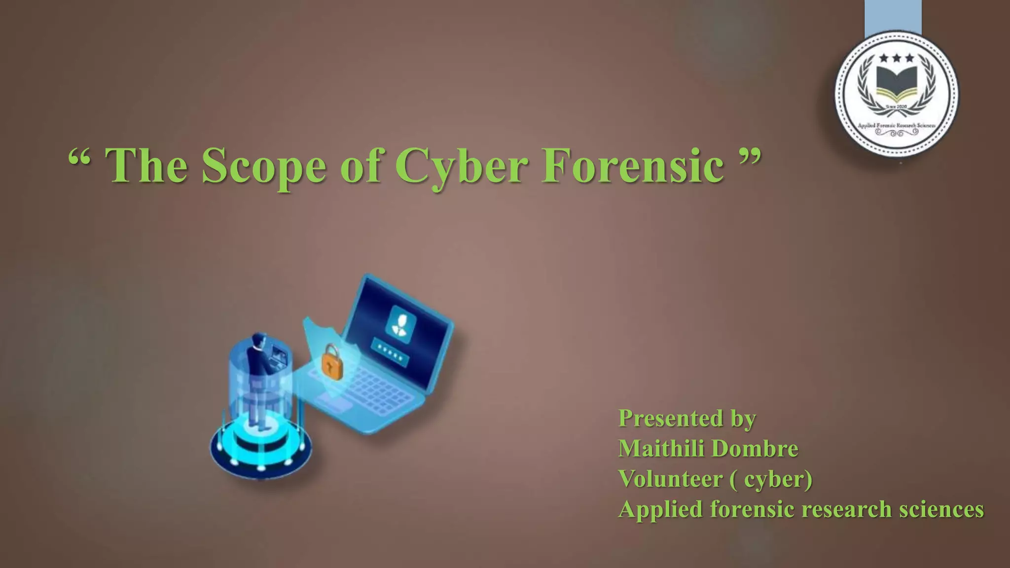 The Scope of Cyber Forensic.pptx | Crime & Harmful Acts to Individuals ...