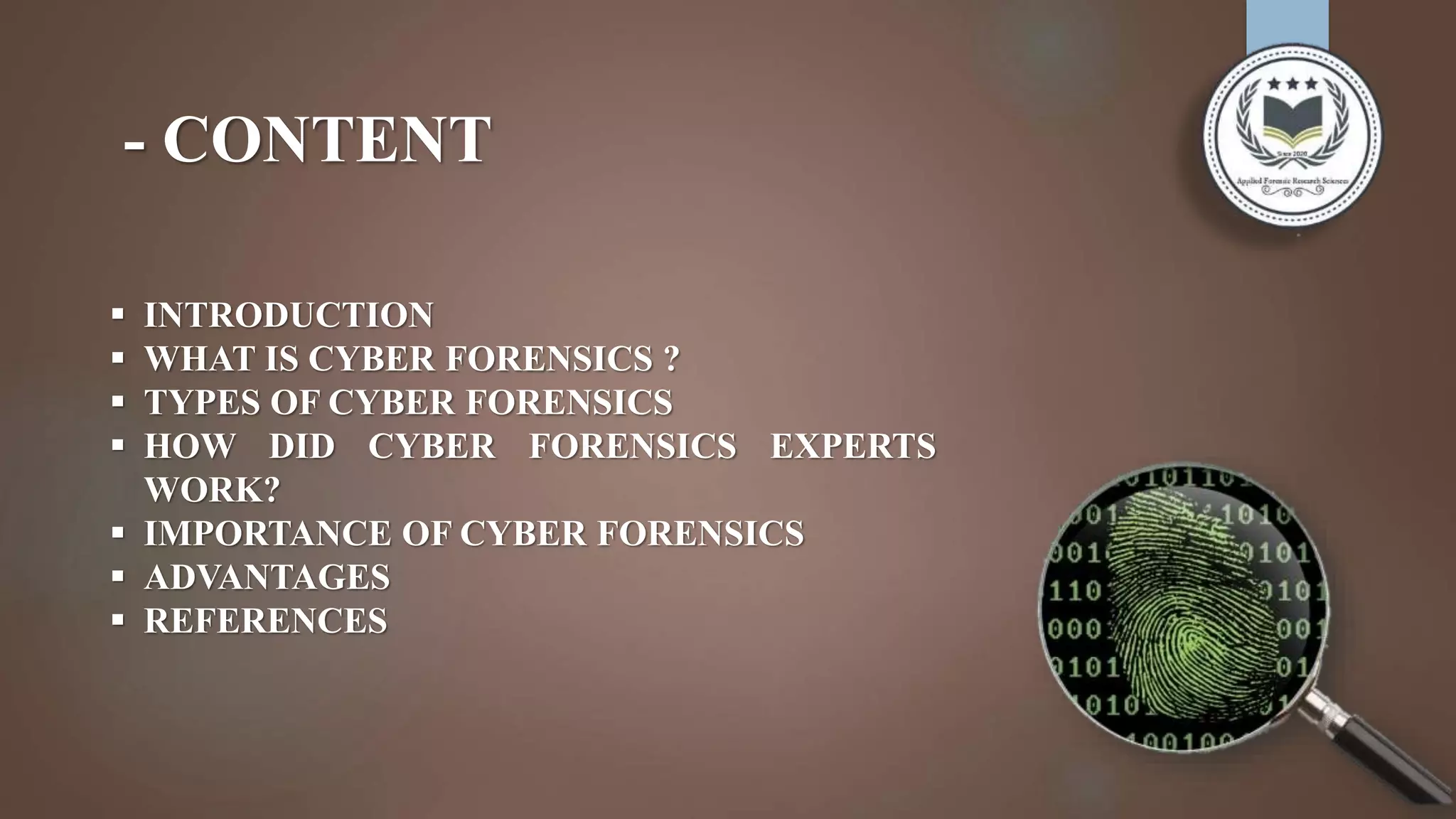 The Scope of Cyber Forensic.pptx | Crime & Harmful Acts to Individuals ...