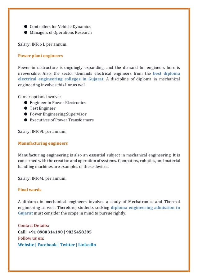The Scope Of Diploma In Mechanical Engineering the-scope-of-diploma-in-mechanical-engineering