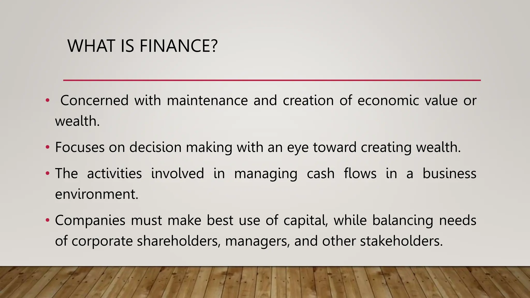 The Scope of Financial Management lecture note | PPTX