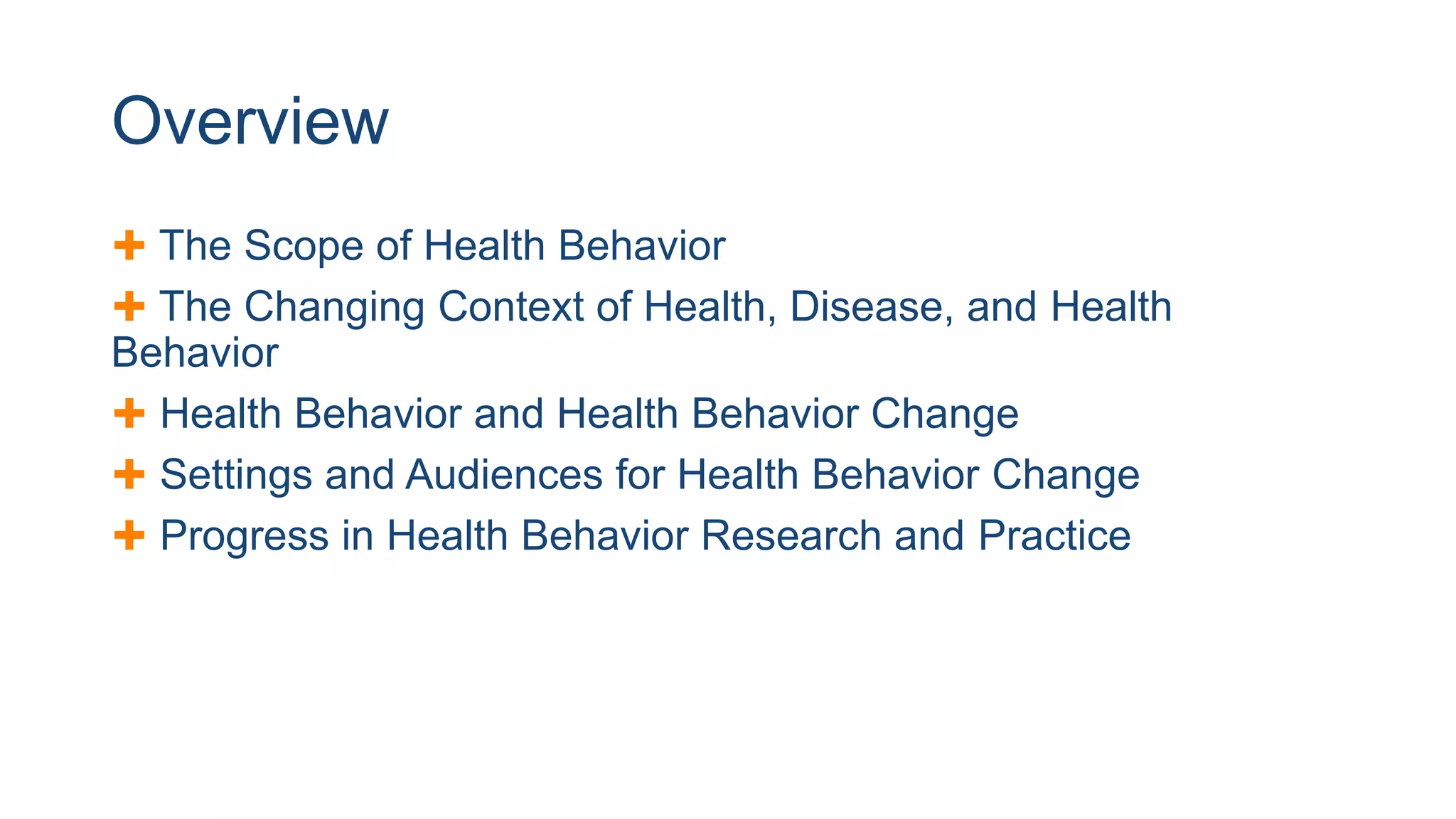 The Scope of Health Behavior | PPTX