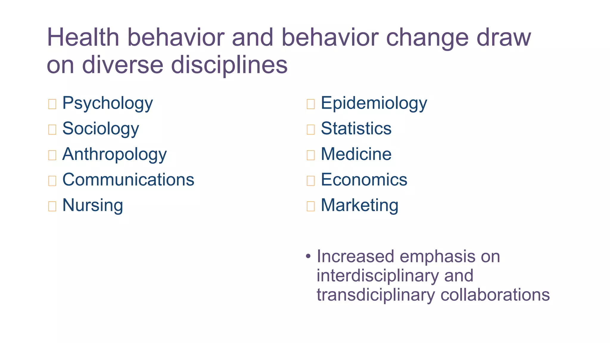 The Scope of Health Behavior | PPTX