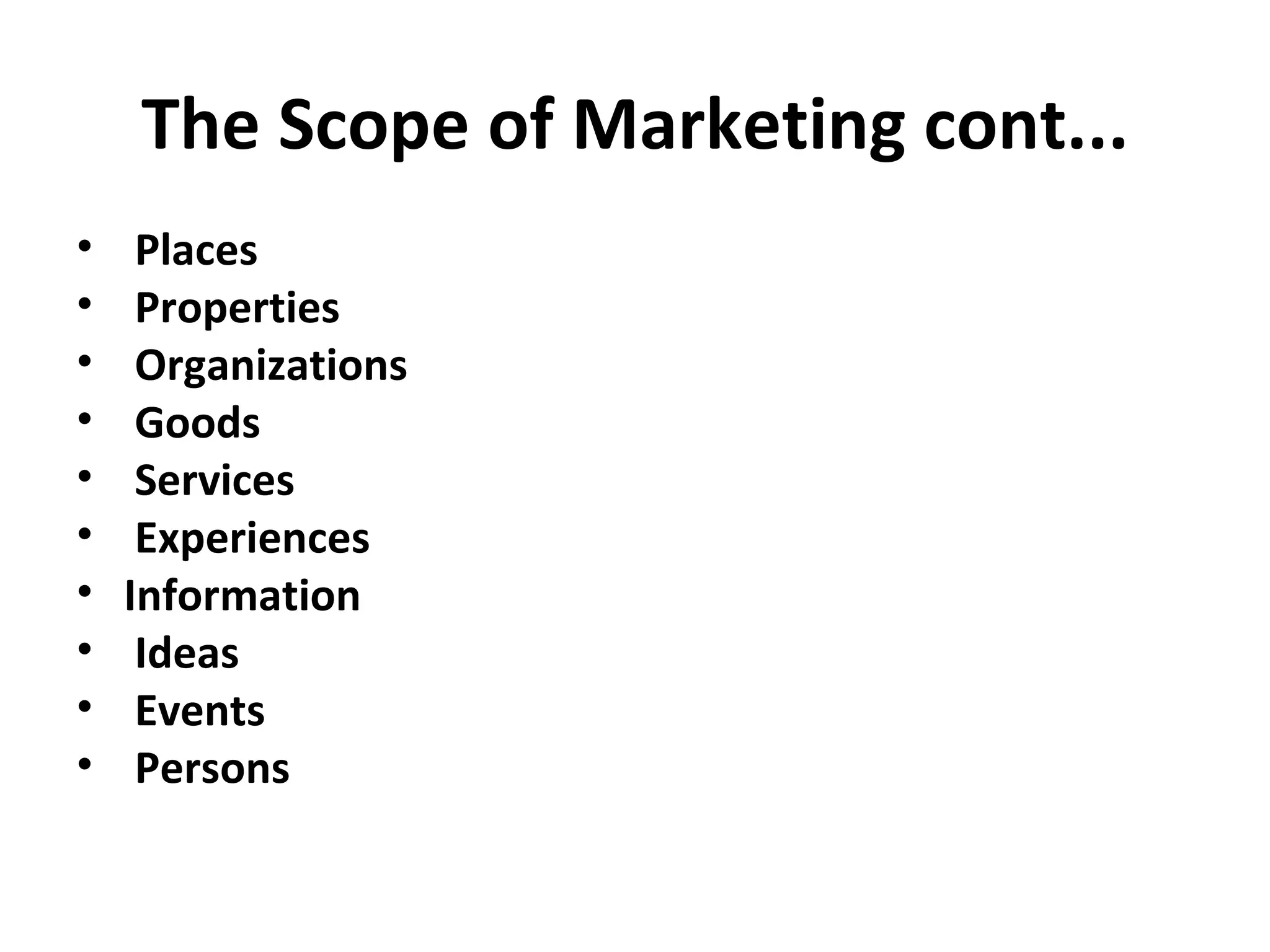 The scope of marketing | PPT