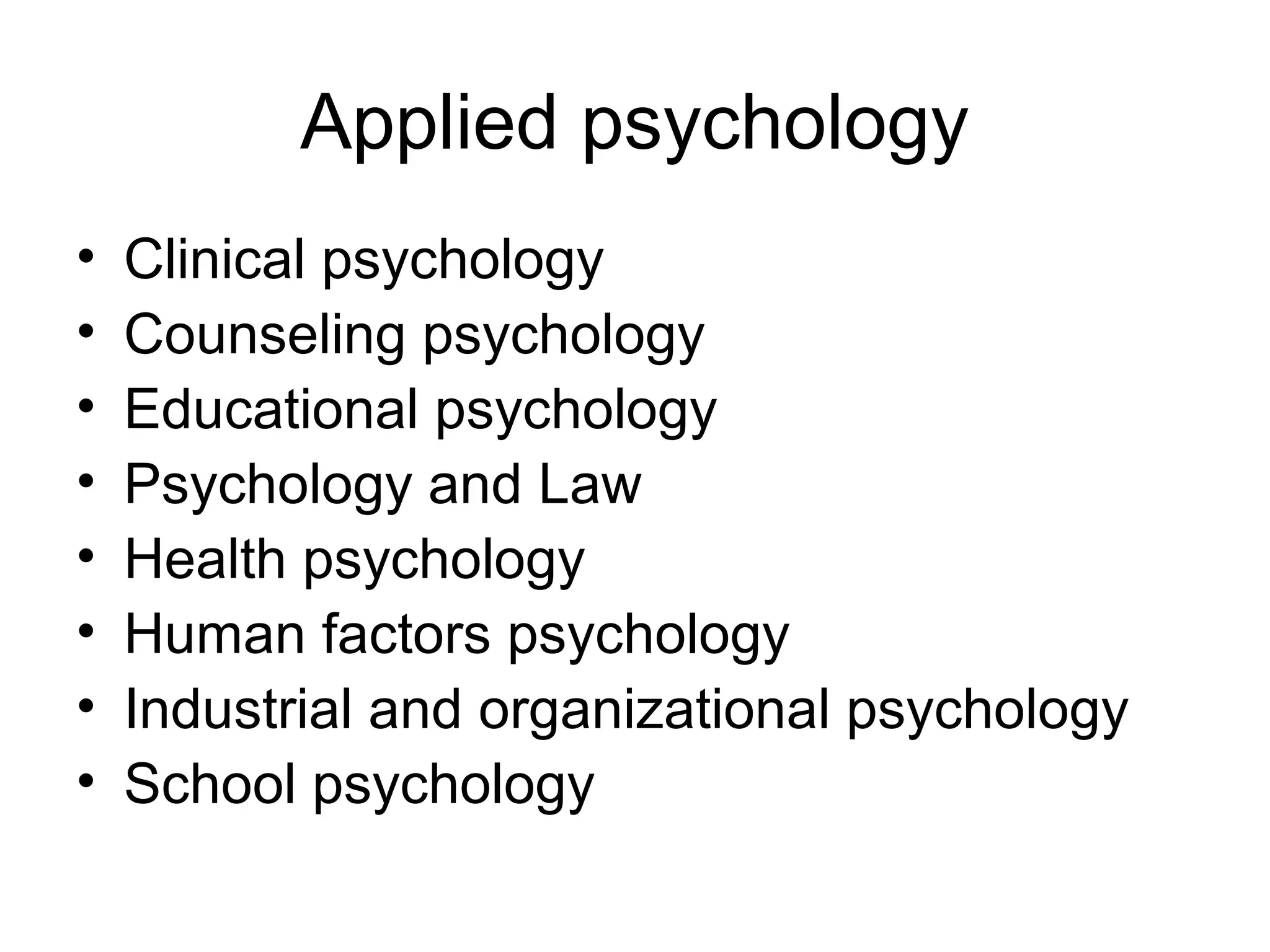 The scope of psychology | PPT