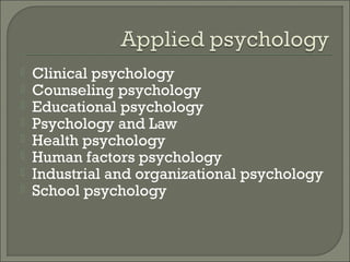 The scope of psychology | PPT