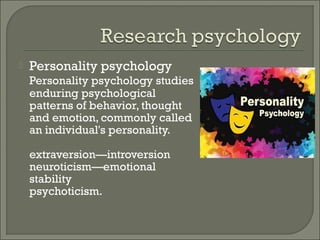 The scope of psychology | PPT