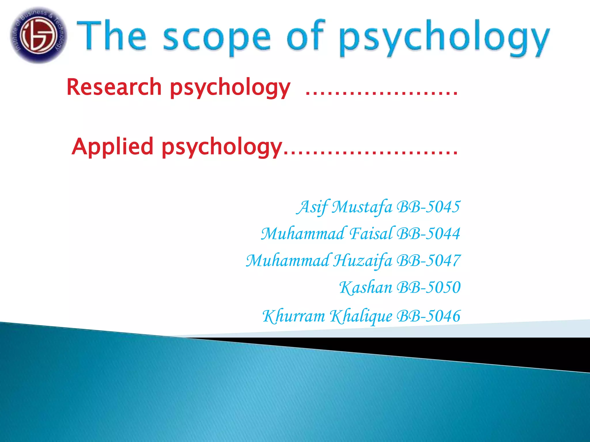 The Scope of Psychology | PPT