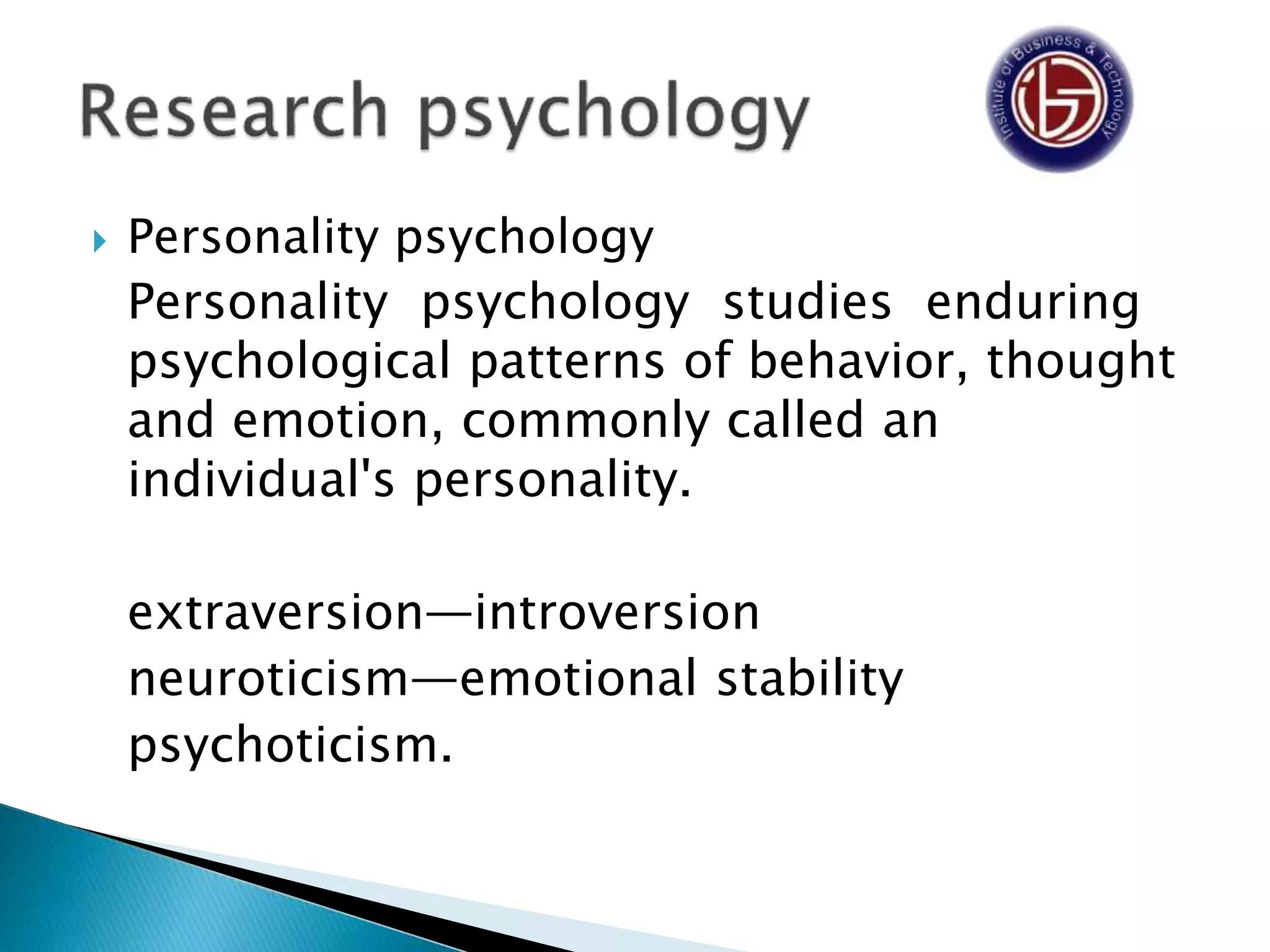The Scope of Psychology | PPT