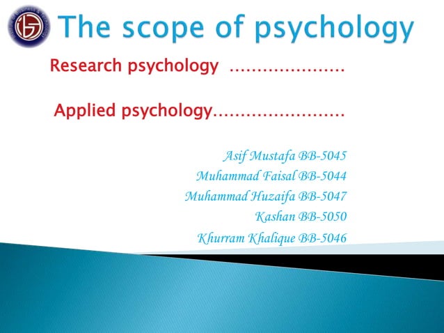 The Scope of Psychology | PPT
