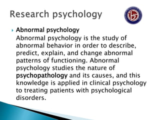 The Scope of Psychology | PPT