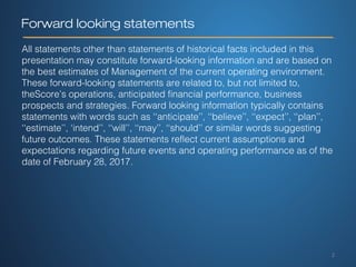 theScore Inc. Company Overview | PPT