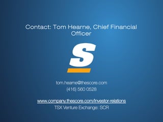 theScore Inc. Company Overview | PPT