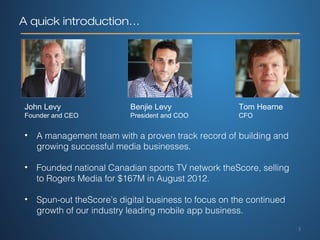 theScore Inc. Company Overview | PPT