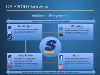 theScore Q3 F2016 Conference Call Presentation | PPT