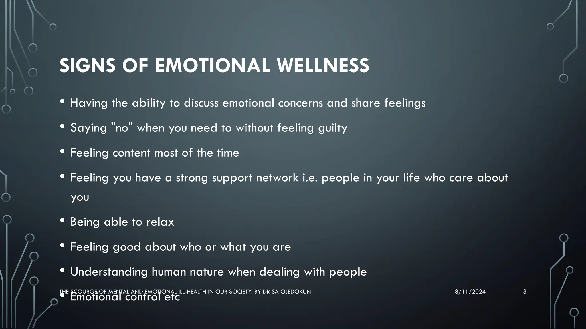 The Scourge of Mental and Emotional ill-health in our Society DR SA ...