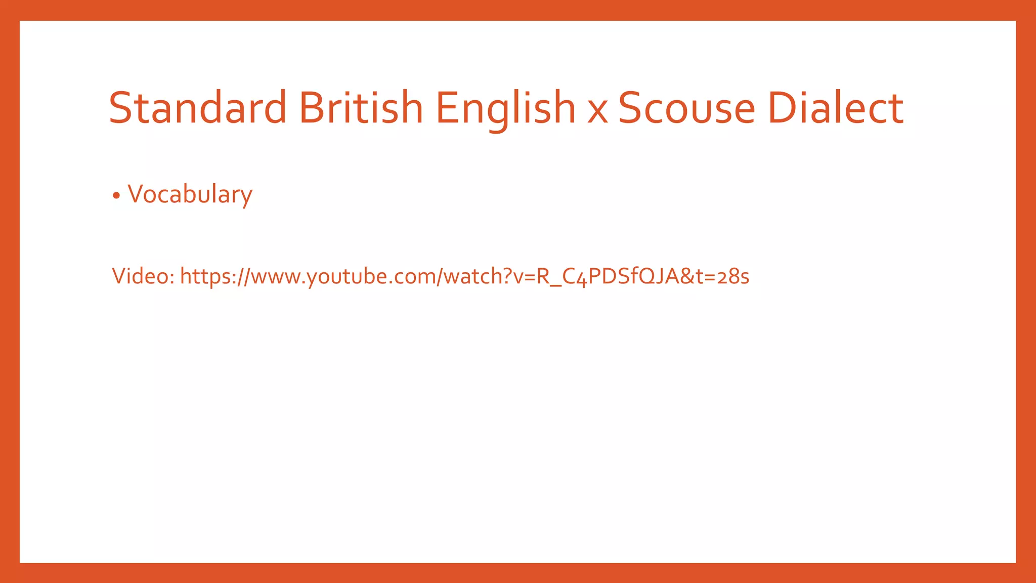 The Scouse accent | PPTX