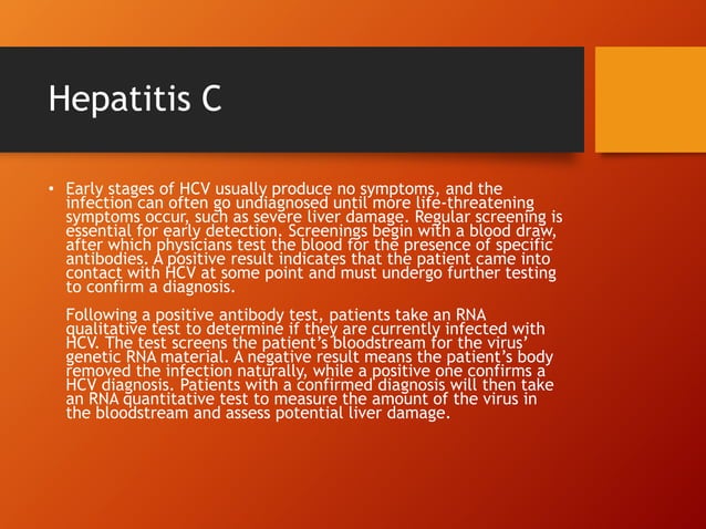 The Screening Process for Hepatitis C | PPT
