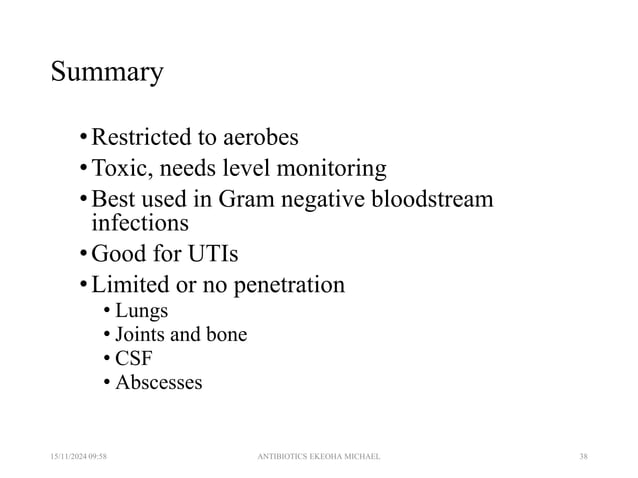 THE SCRIBES SLIDE ANTIBIOTICS classification and types | PDF