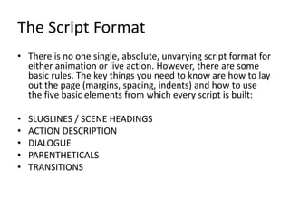 The Script Process for Animation | PPTX | Computer Animation | Computer ...