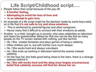 The scripts we follow life position and life script | PPTX
