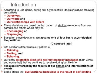The scripts we follow life position and life script | PPTX