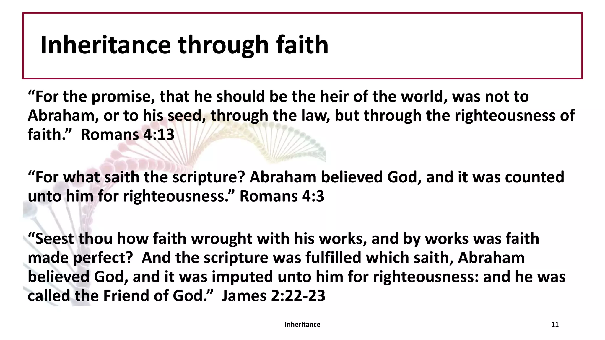 The scriptural theme of inheritance | PPTX