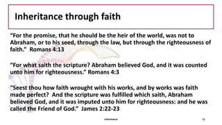 The scriptural theme of inheritance | PPTX | Christianity | Religion ...