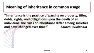 The scriptural theme of inheritance | PPTX | Christianity | Religion ...