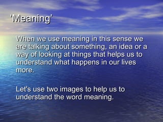 The search for meaning D2b | PPT