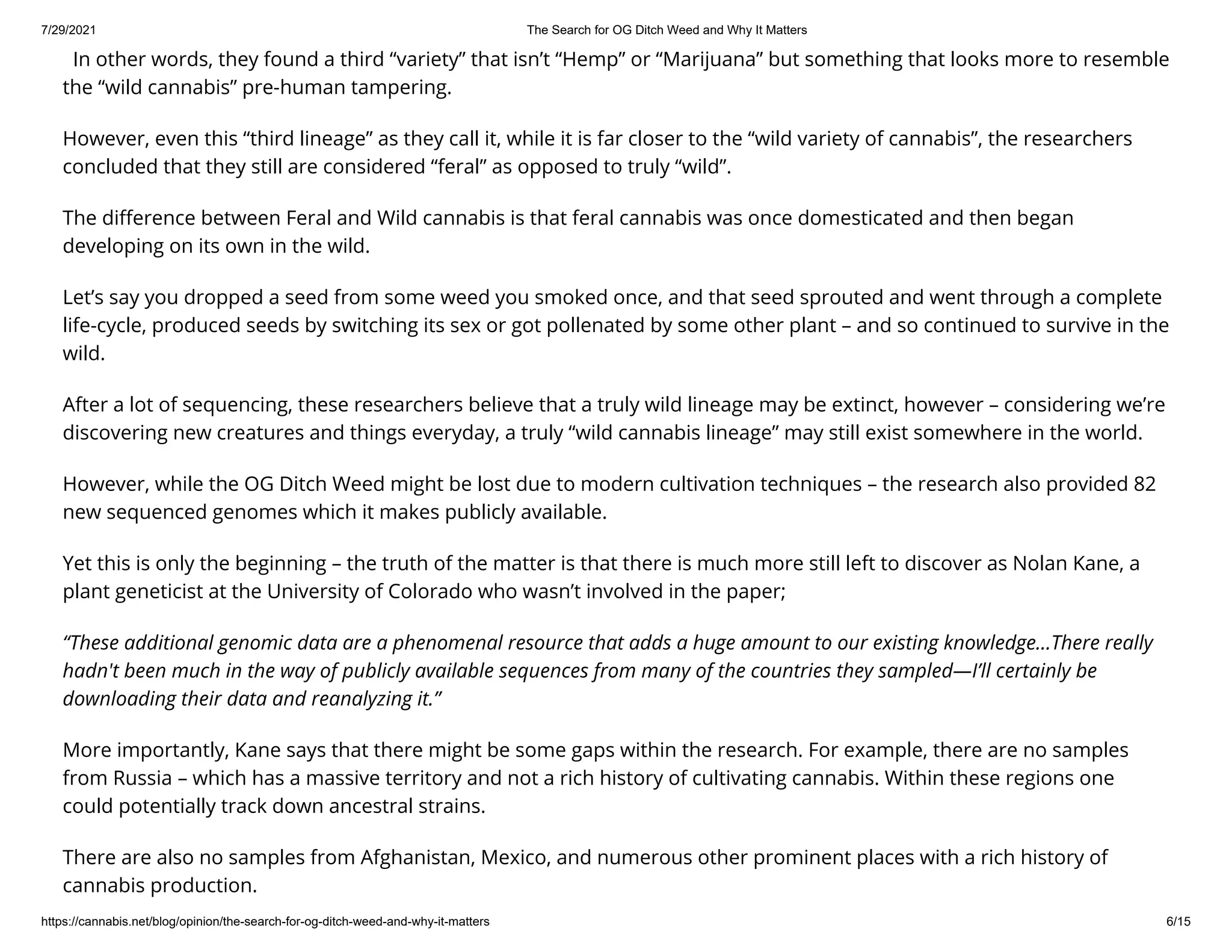 What is OG Ditch Weed? | PDF