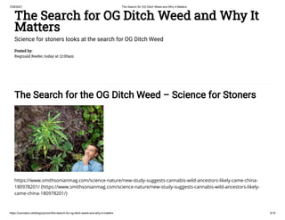 What is OG Ditch Weed? | PDF