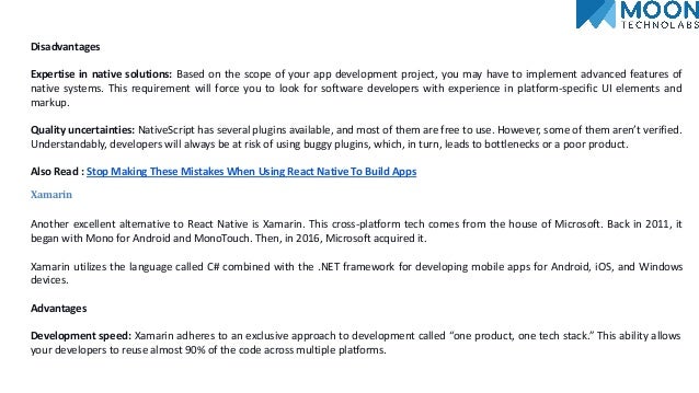 These Are The Top 7 Alternatives To React Native Ppt