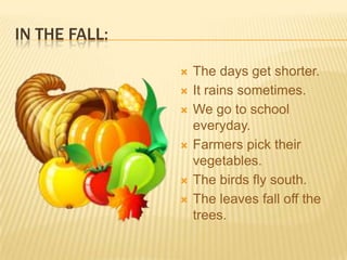 The Seasons Of The Year | PPT