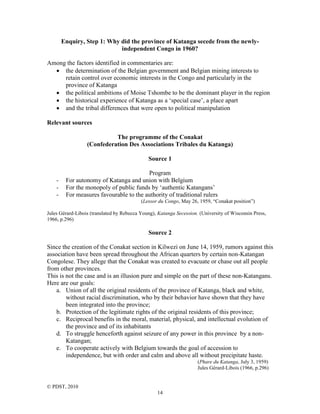 The secession of katanga, 1960 1965 | PDF