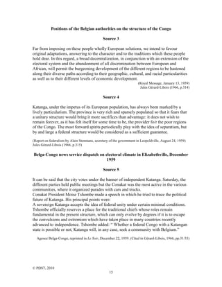 The secession of katanga, 1960 1965 | PDF