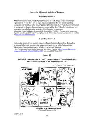 The secession of katanga, 1960 1965 | PDF