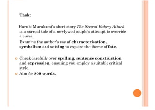 THE SECOND BAKERY ATTACK CRITICAL ESSAY | PDF