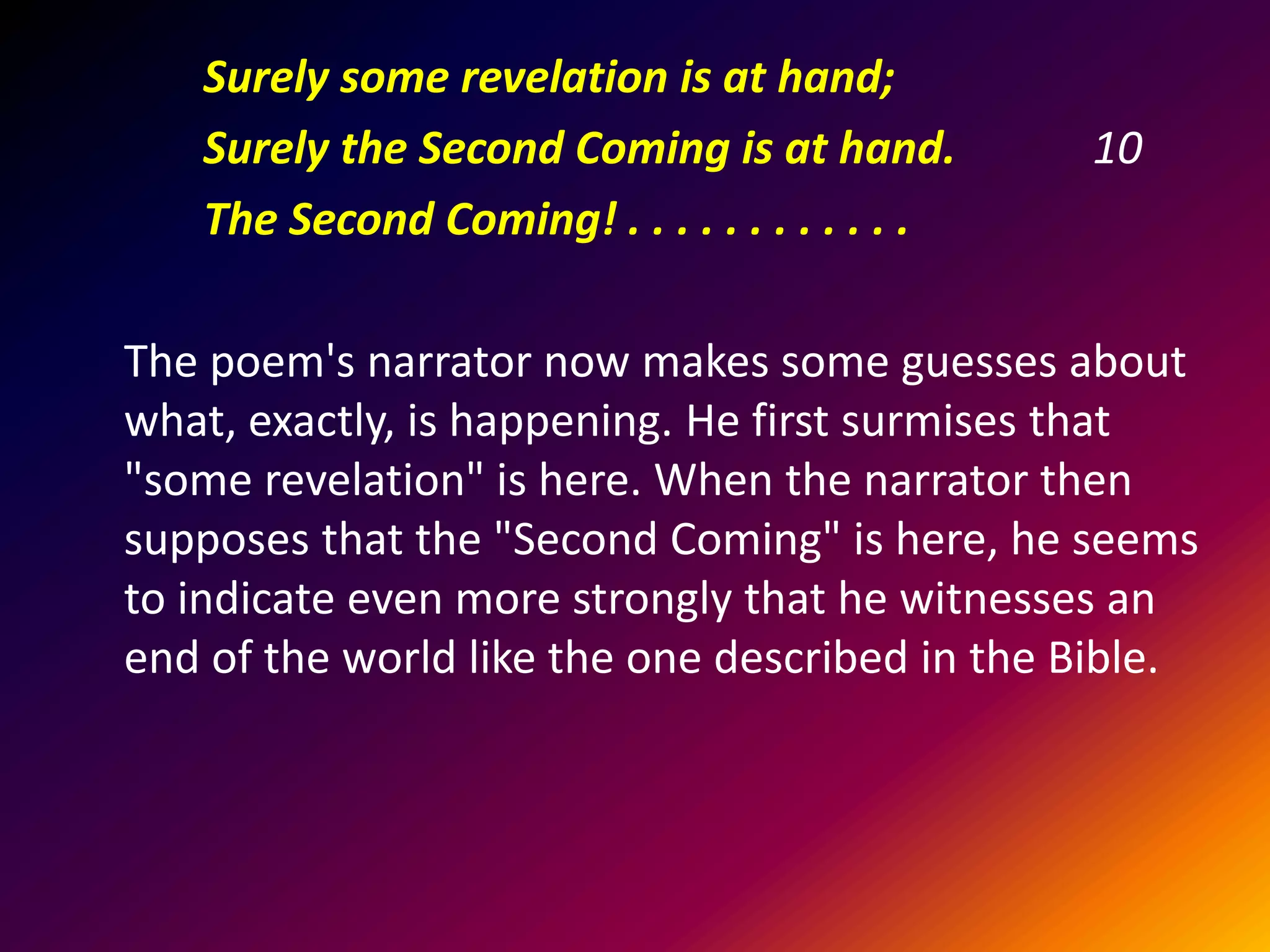 W. B. Yeats, "The Second Coming" | PPTX