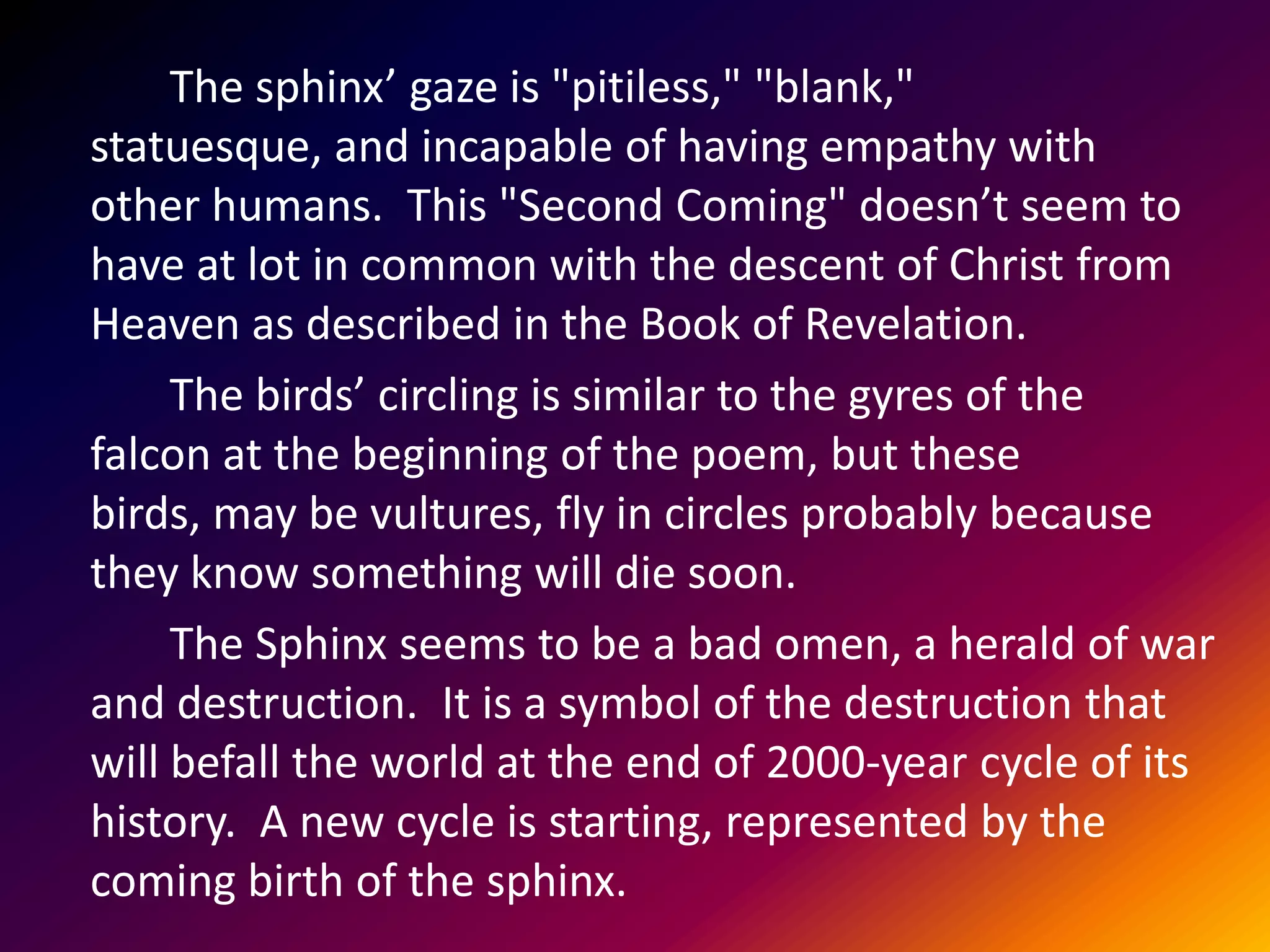 W. B. Yeats, "The Second Coming" | PPTX