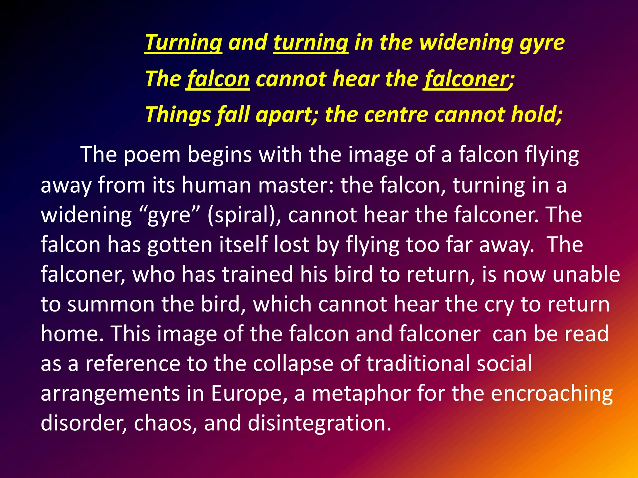 W. B. Yeats, "The Second Coming" | PPTX