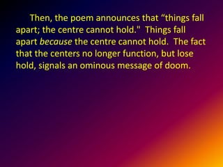 W. B. Yeats, "The Second Coming" | PPTX