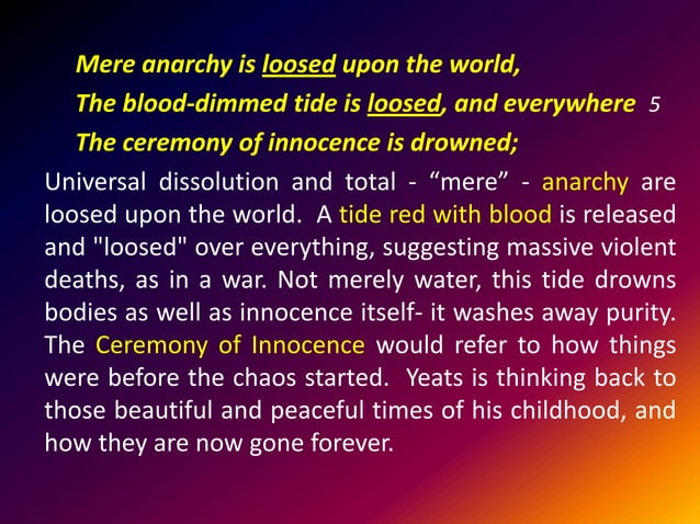 W. B. Yeats, "The Second Coming" | PPTX